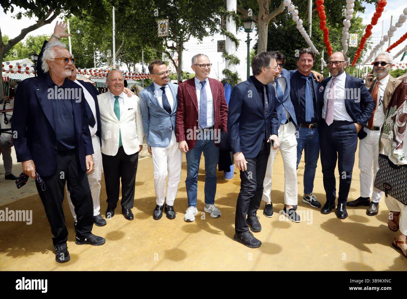 Sevilla, Spain. 09th May, 2025. Flavio Briatore and Stefano Dominicali ...