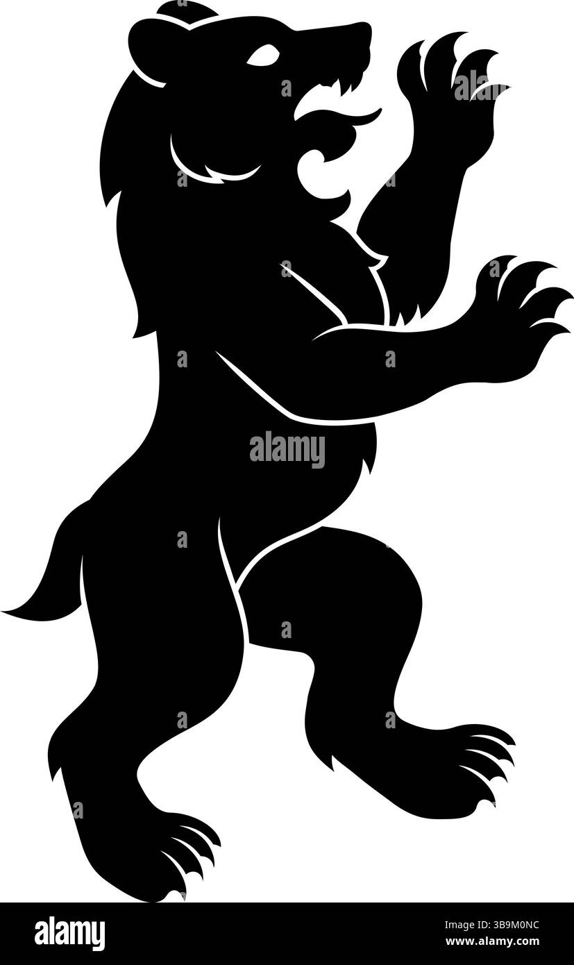 Rampant Bear Heraldry Heraldic Coat of Arms Crest Stock Vector Image ...