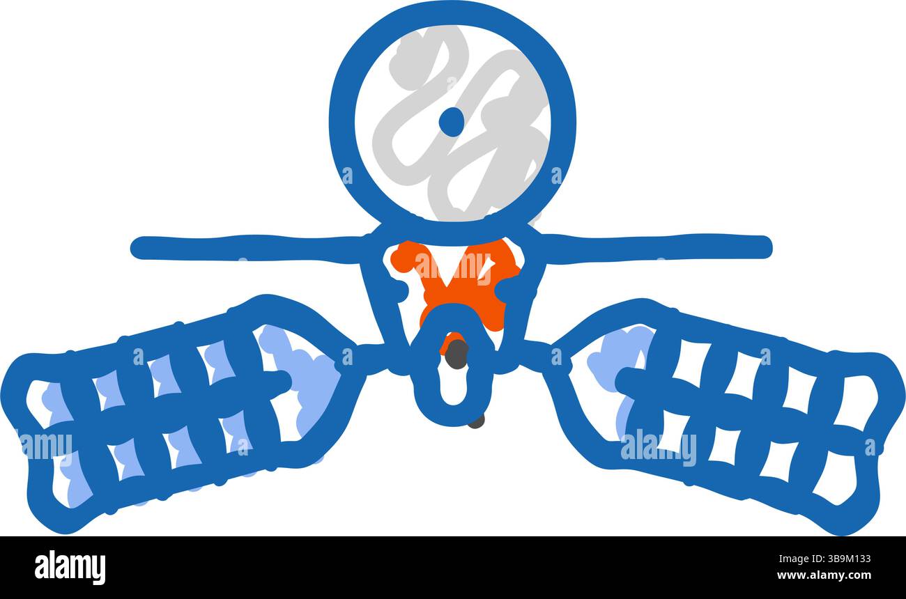 mars reconnaissance orbiter planet icon doodle illustration Stock ...