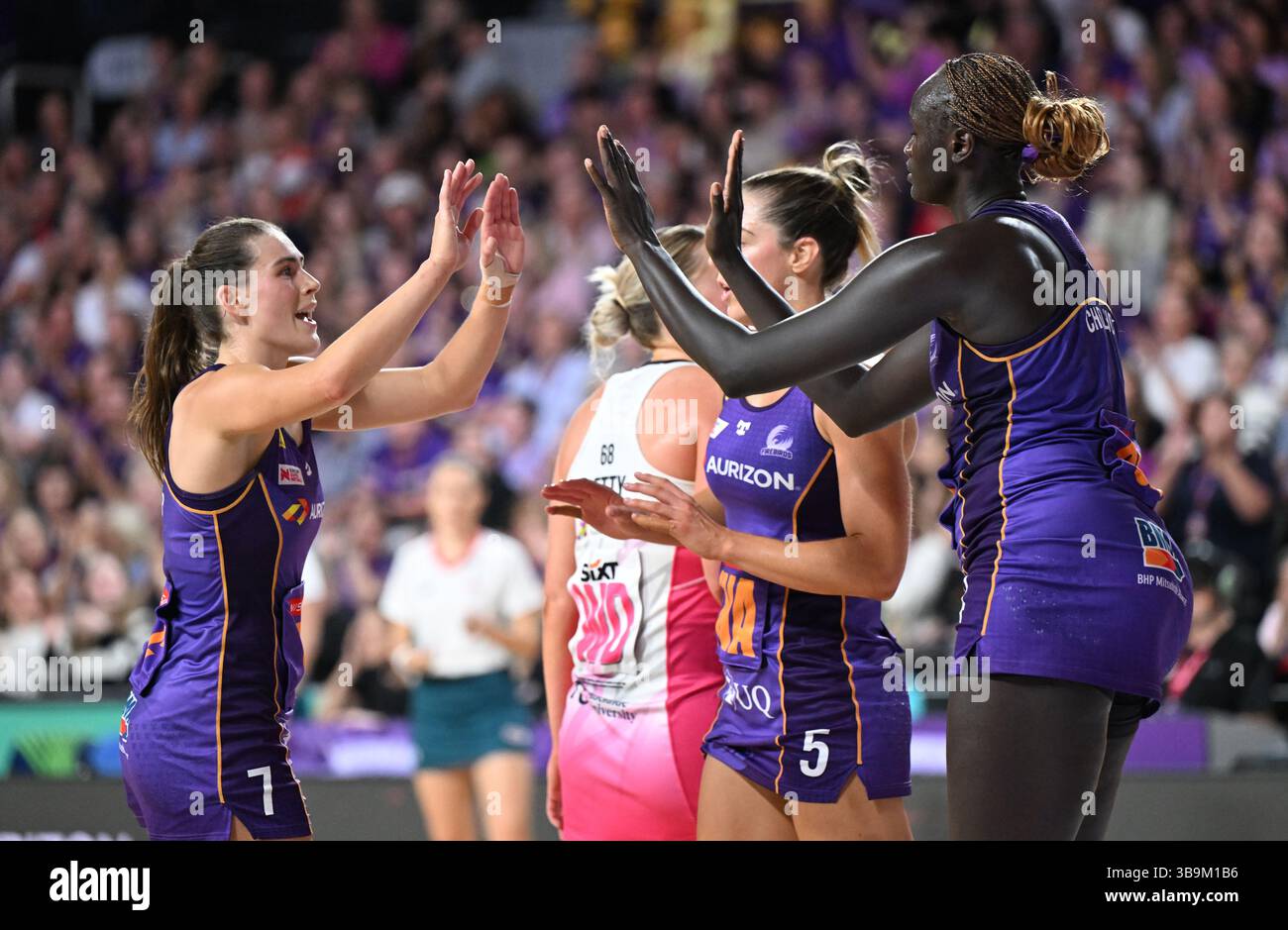 Brisbane, Australia. 10th May, 2025. Macy Gardner (left) and Mary ...