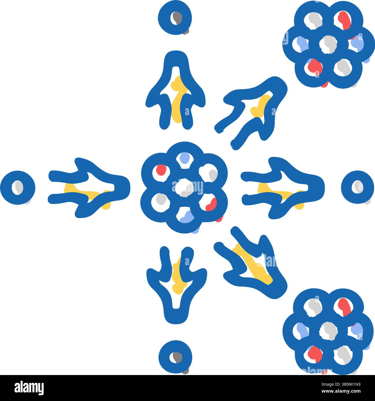 nuclear fission energy icon doodle illustration Stock Vector Image ...