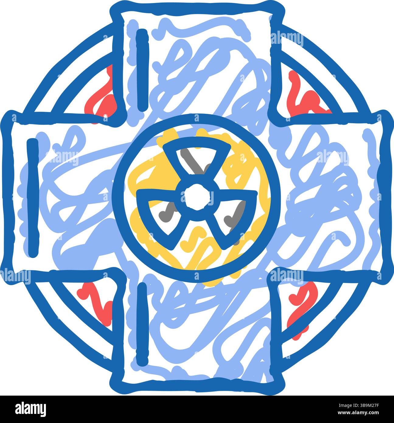 nuclear medicine lab energy icon doodle illustration Stock Vector Image ...