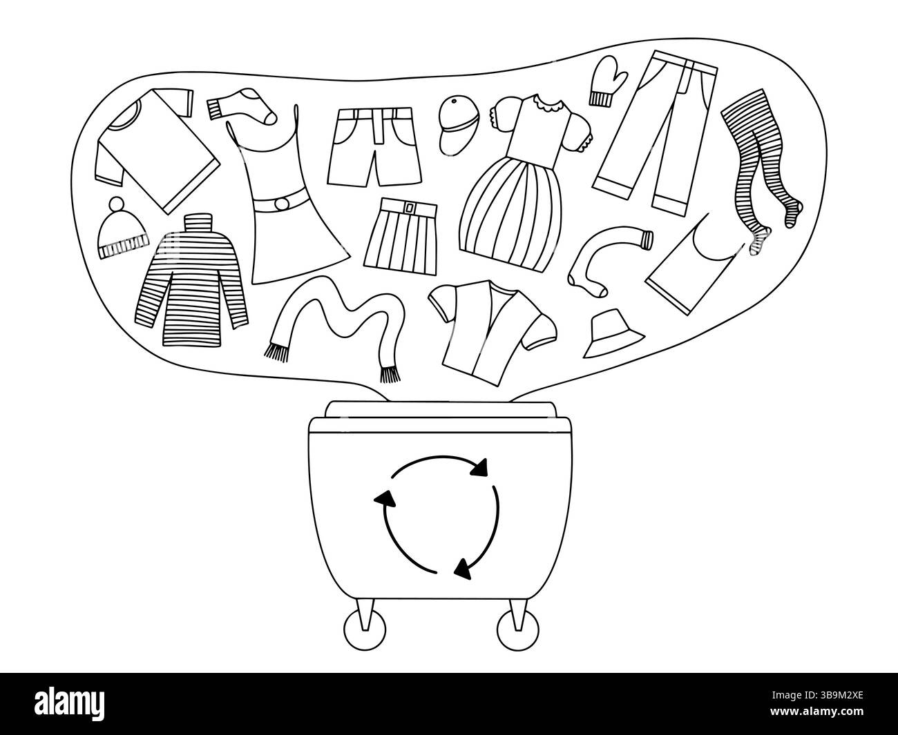 Textile recycling vector illustration Stock Vector Image & Art - Alamy