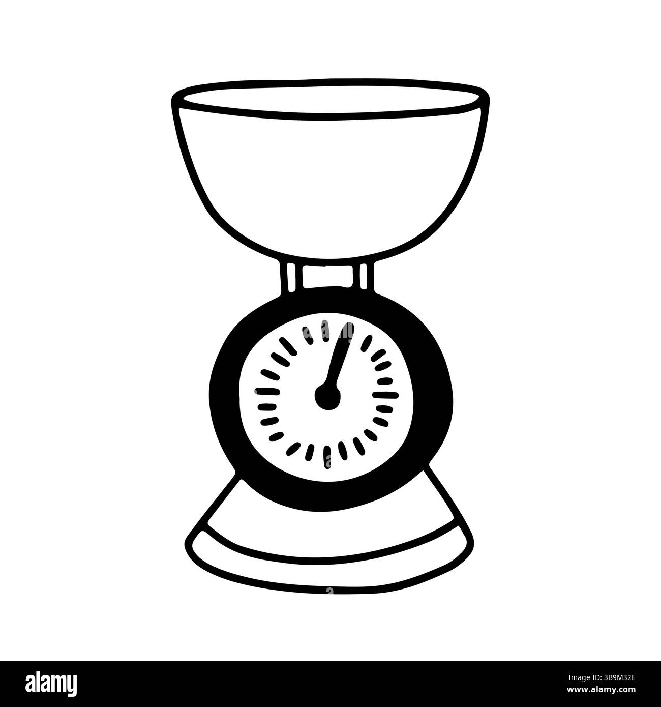 Kitchen scales hand drawn doodle vector sketch Stock Vector Image & Art ...
