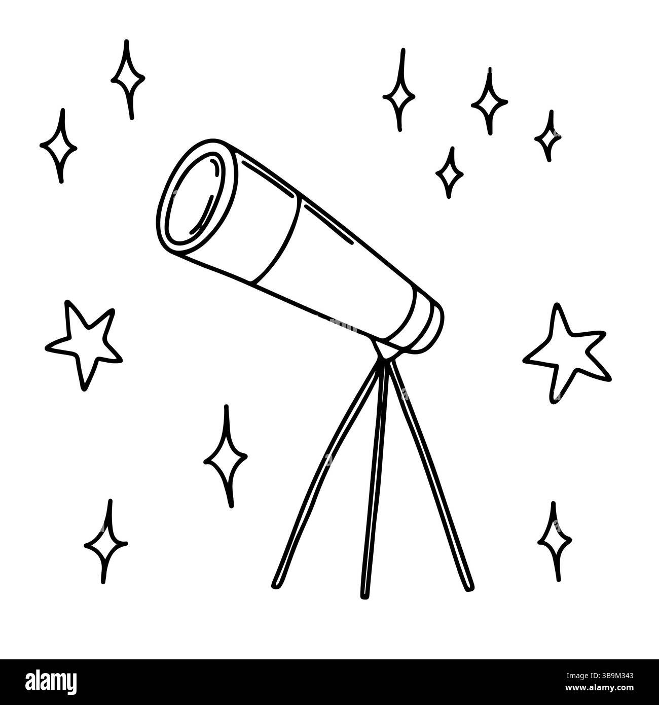 Hand telescope sketch Stock Vector Images - Alamy
