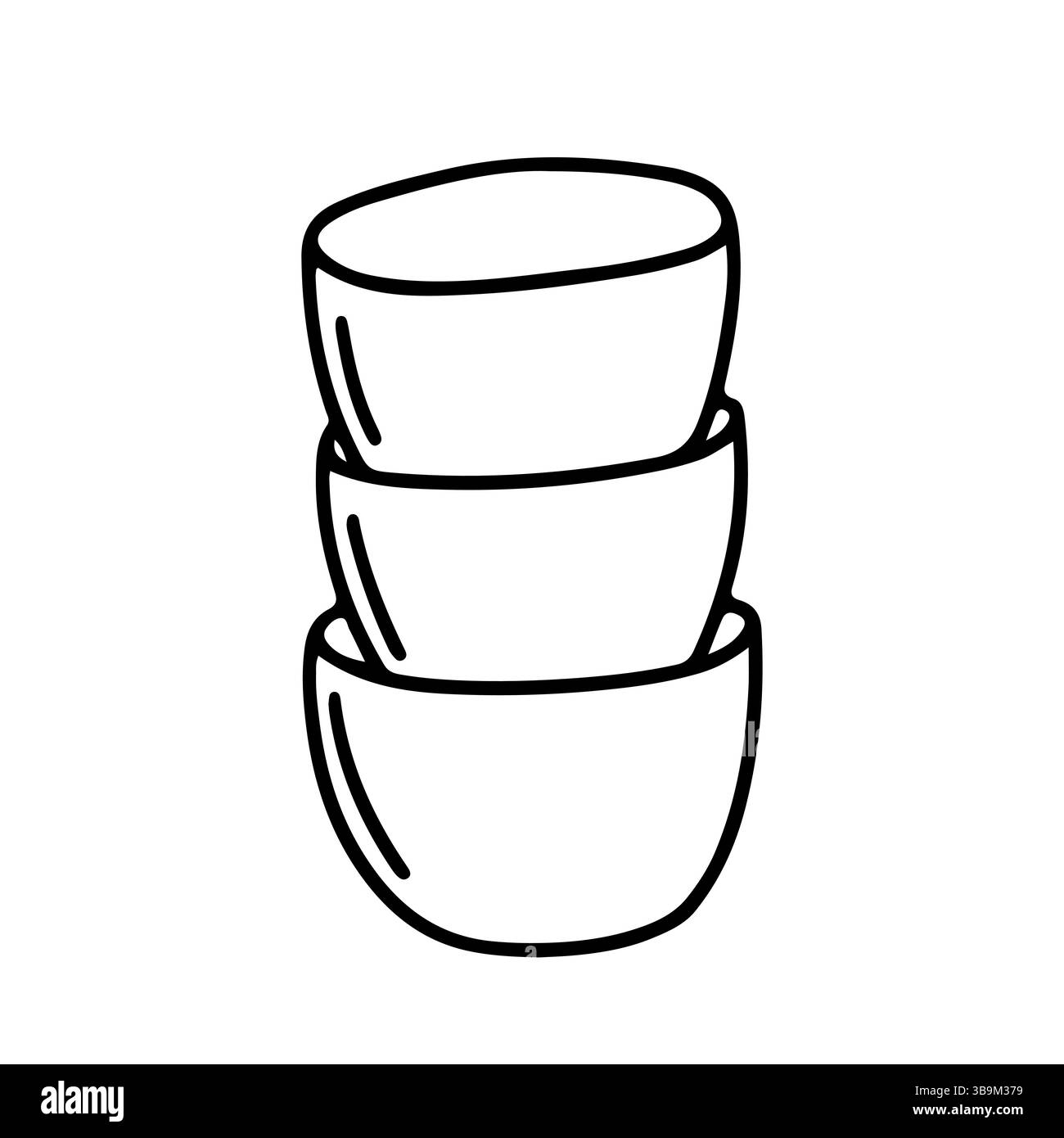 Bowls doodle vector sketch Stock Vector Image & Art - Alamy