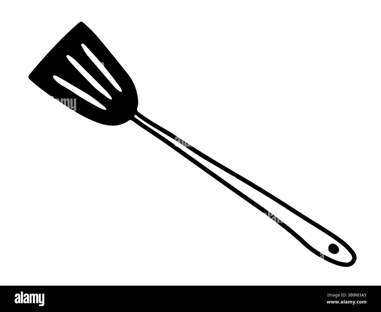 Hand drawn spatula kitchen Black and White Stock Photos & Images - Alamy