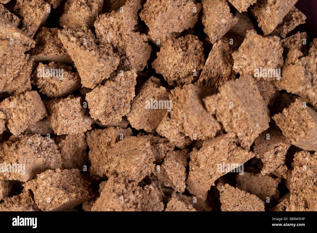 natural cork wood closeup, small pieces of cork bark for domestic use ...