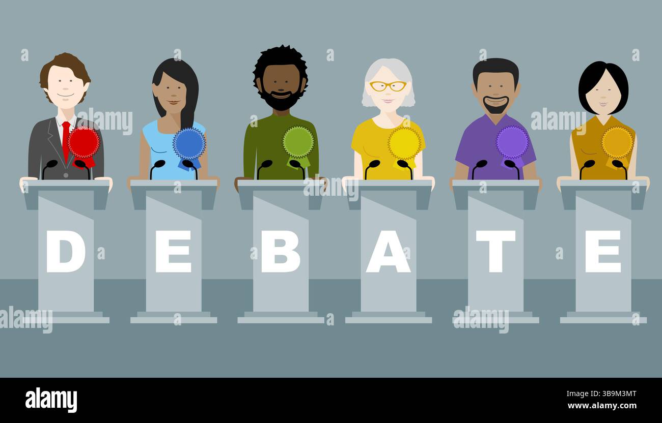 Political party rosette Stock Vector Images - Alamy