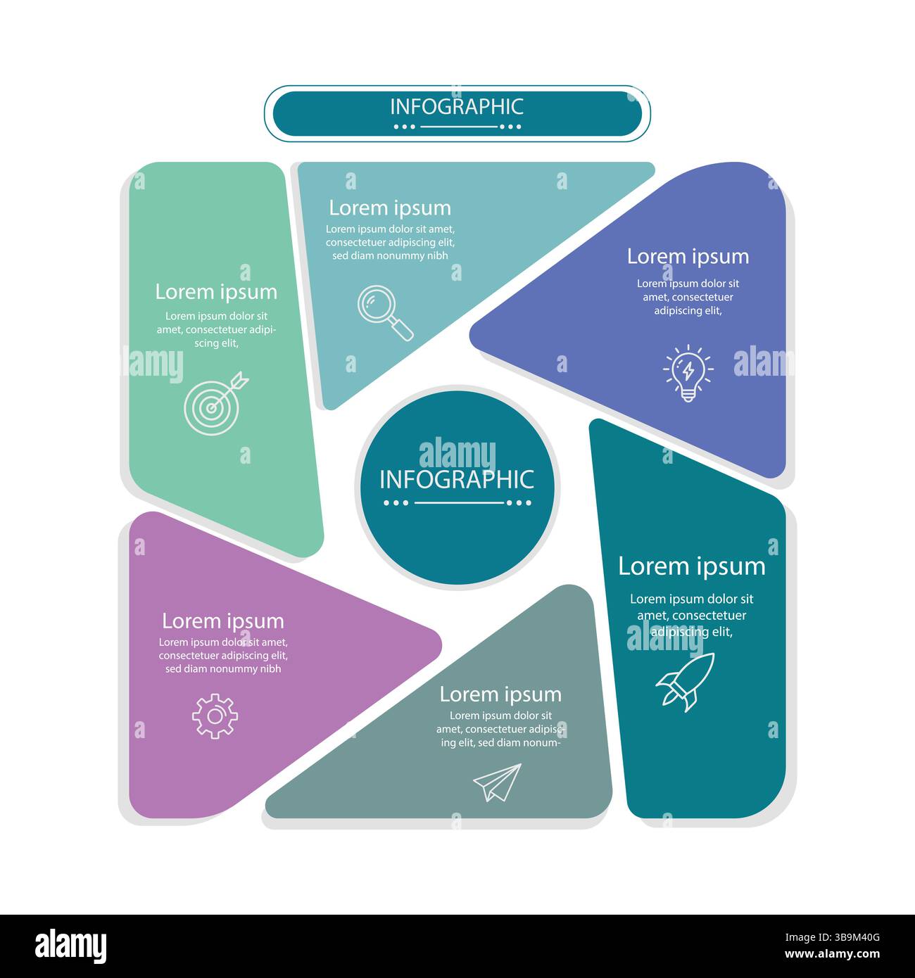 Business Infographic Template. 5 Step Timeline Journey Process Diagram ...