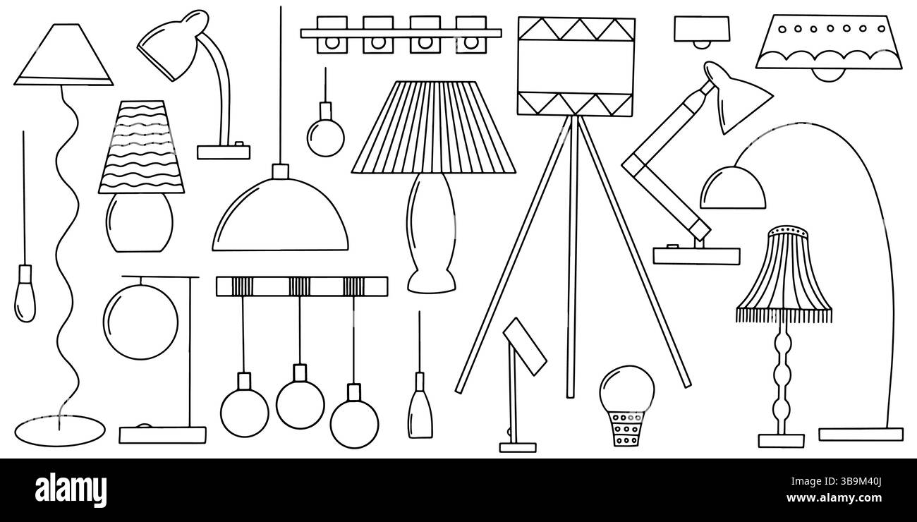 Room lamp ceiling line Cut Out Stock Images & Pictures - Alamy