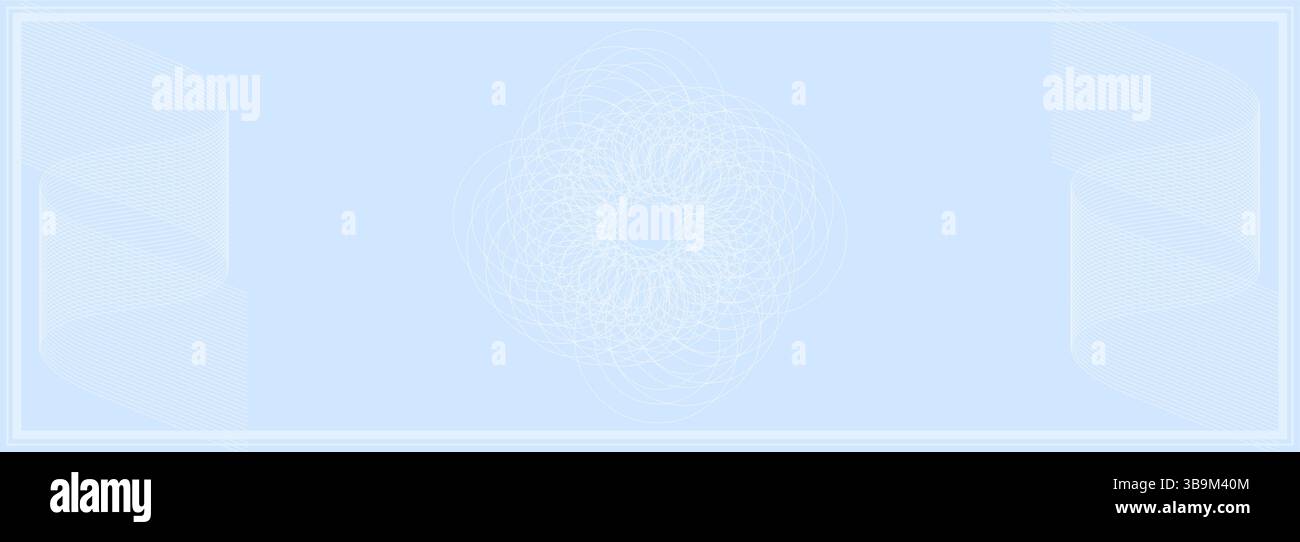 Blank with pattern and watermark lines, voucher pattern banknote ...