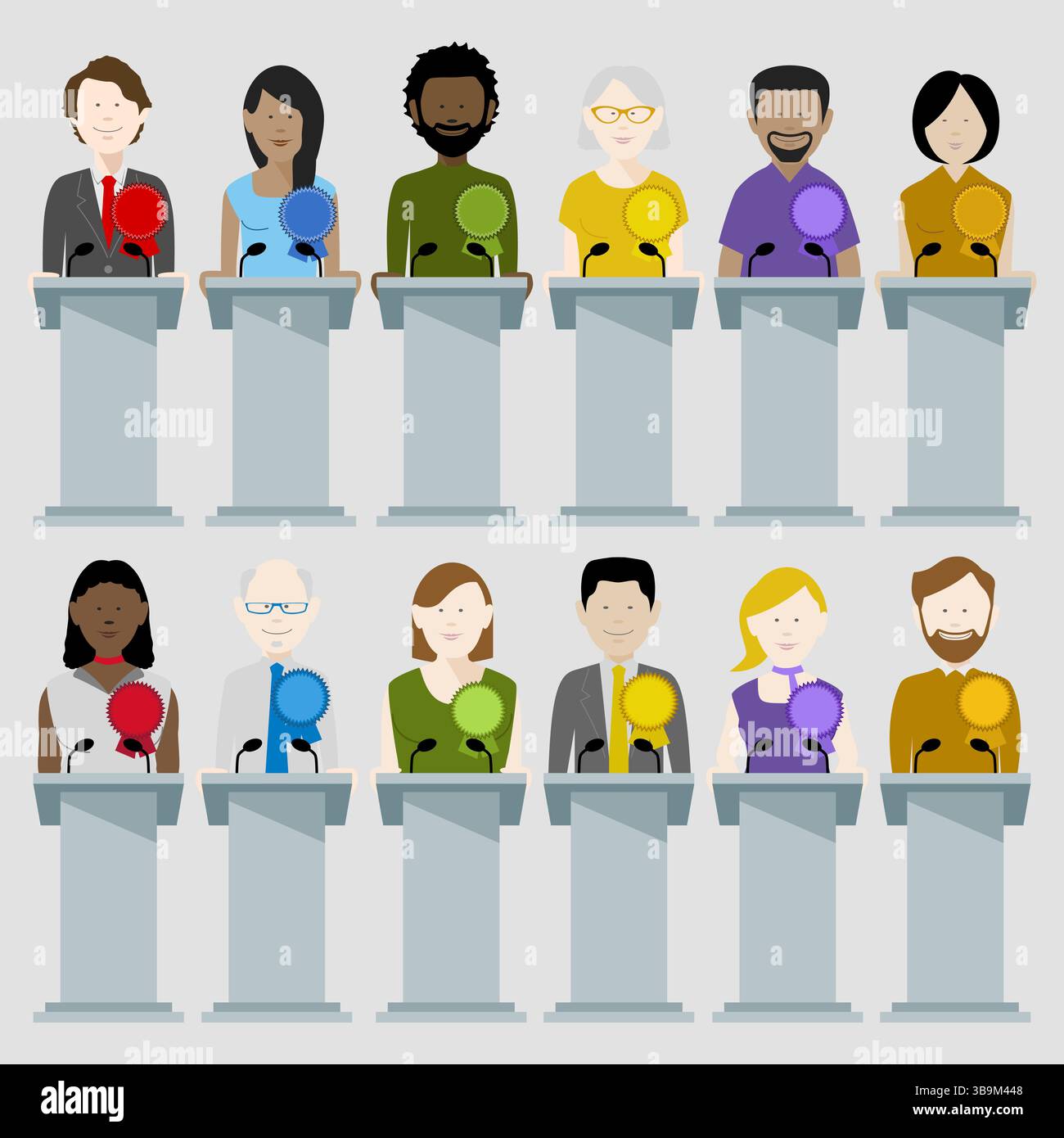 Political party cartoon icons hi-res stock photography and images - Alamy