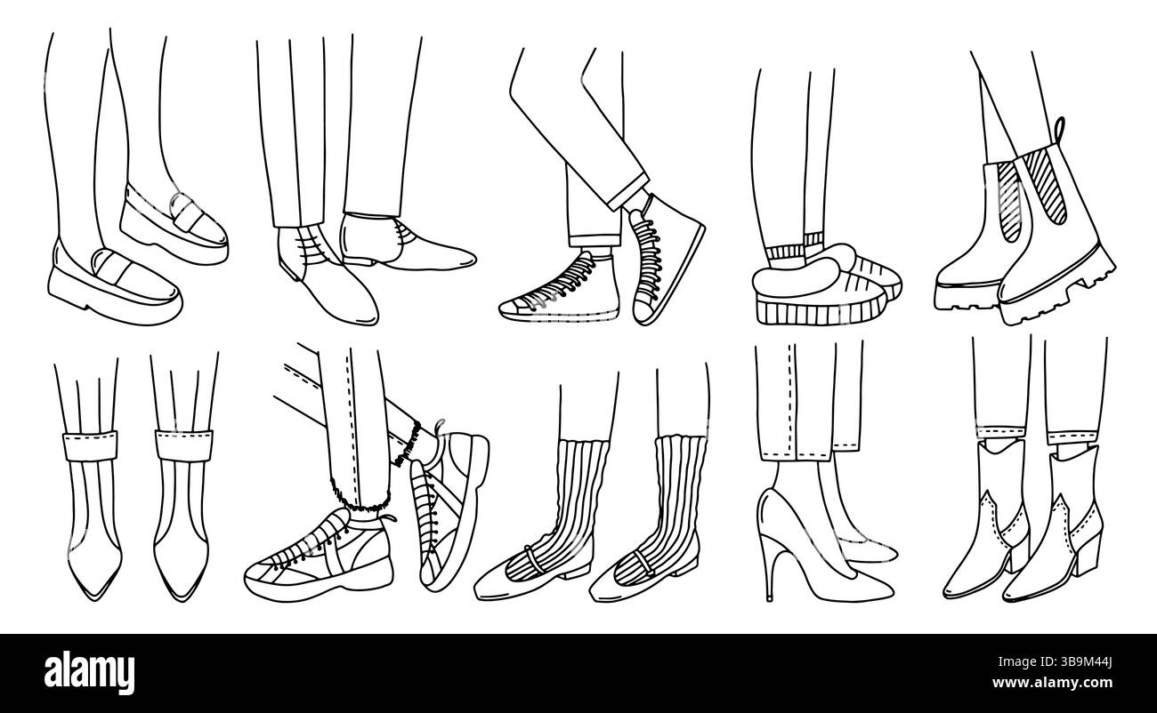 Hand drawn female legs Cut Out Stock Images & Pictures - Alamy