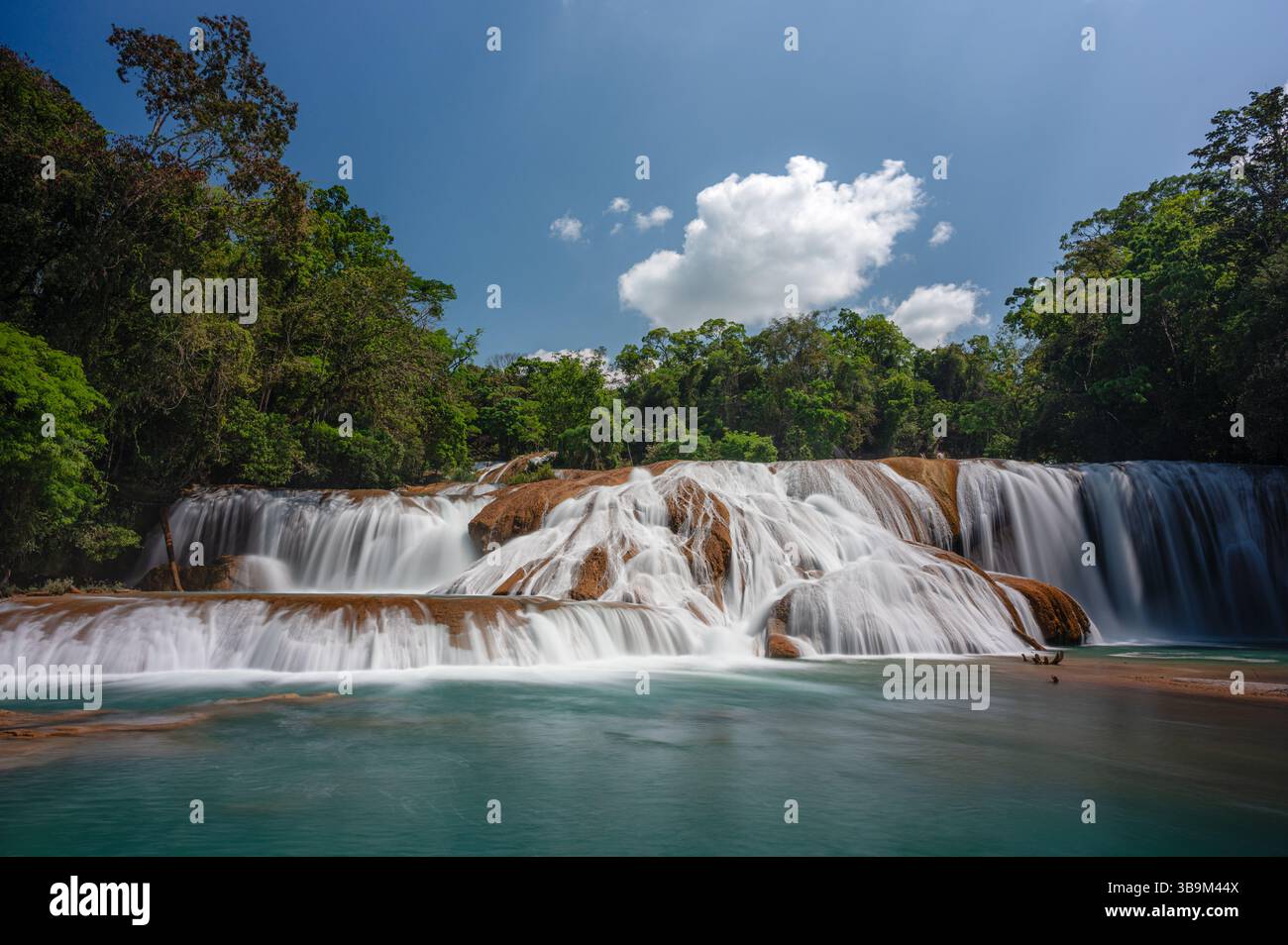 Agua azul waterfall scenery long exposure hi-res stock photography and ...