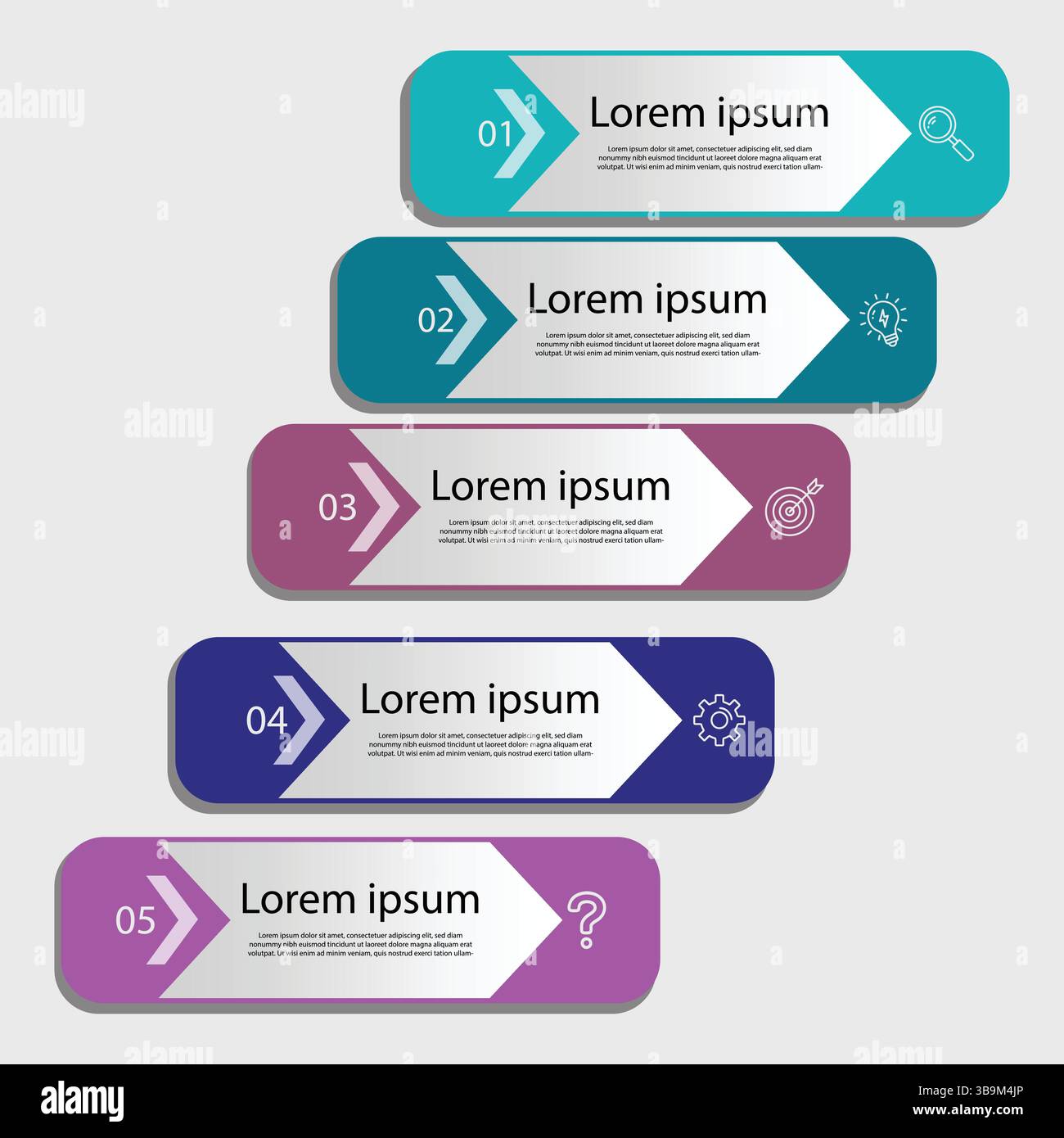 Business Infographic Template 5 Step Timeline Journey Of Info Graph Elements Vector