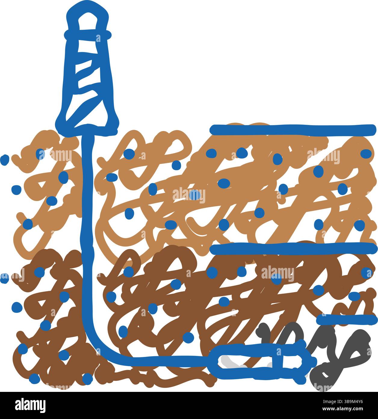 directional drilling petroleum engineer icon doodle illustration Stock ...