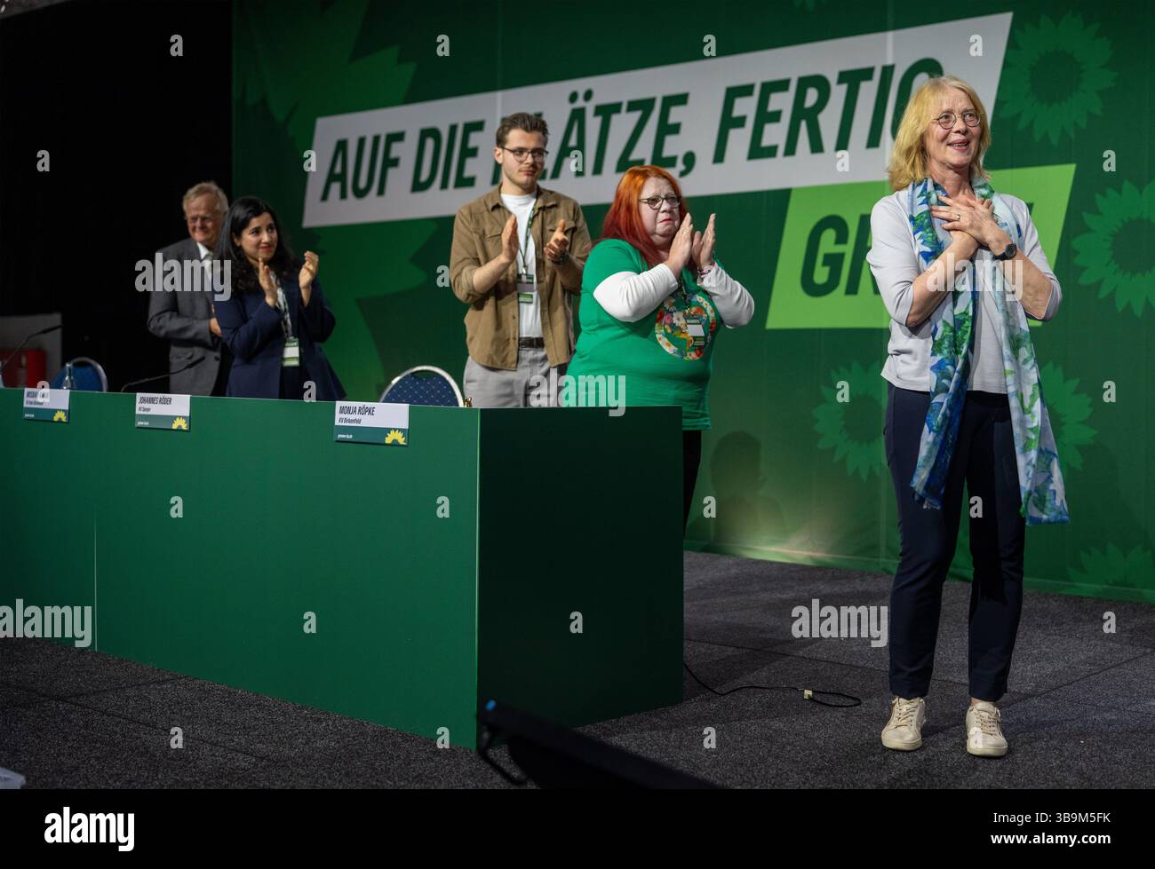 Idar Oberstein, Germany. 10th May, 2025. Under applause, Green MP Tabea ...