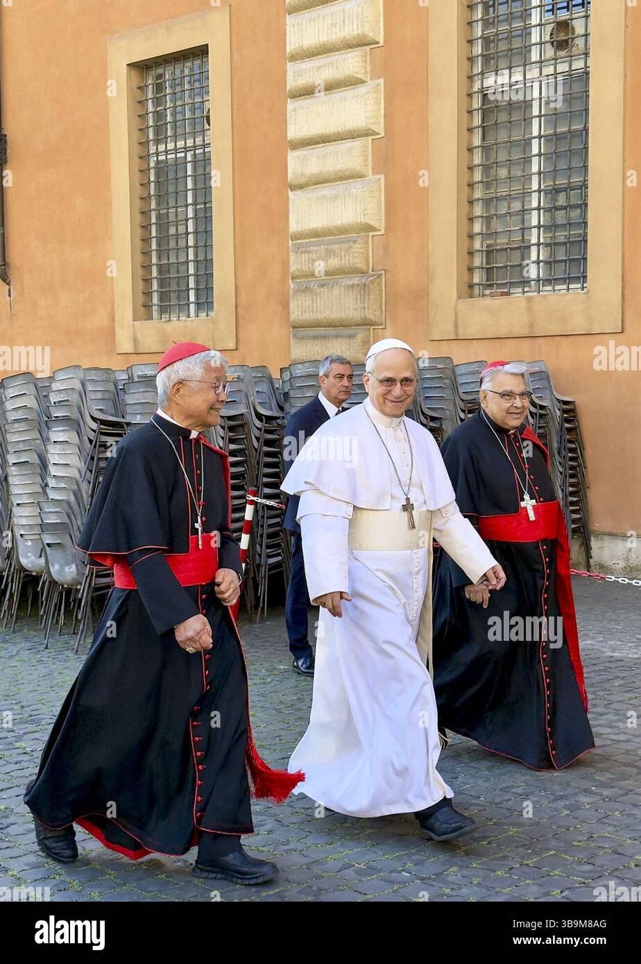 Vatican, Italy. 10th May, 2025. Newly elected Pope Leo XIV, Robert ...