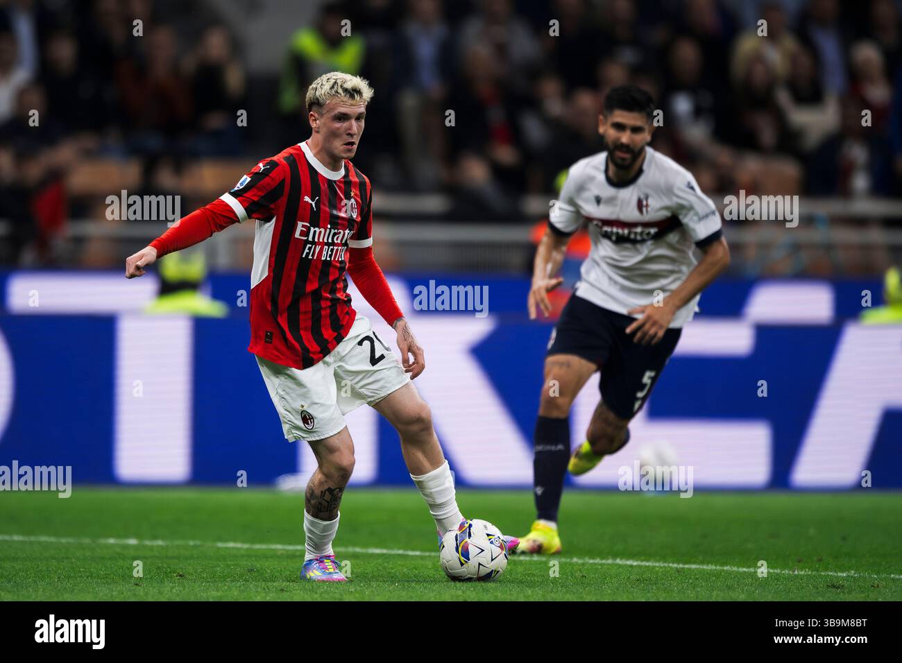 Milan, Italy. 9 May 2025. Alex Jimenez of AC Milan in action during the ...
