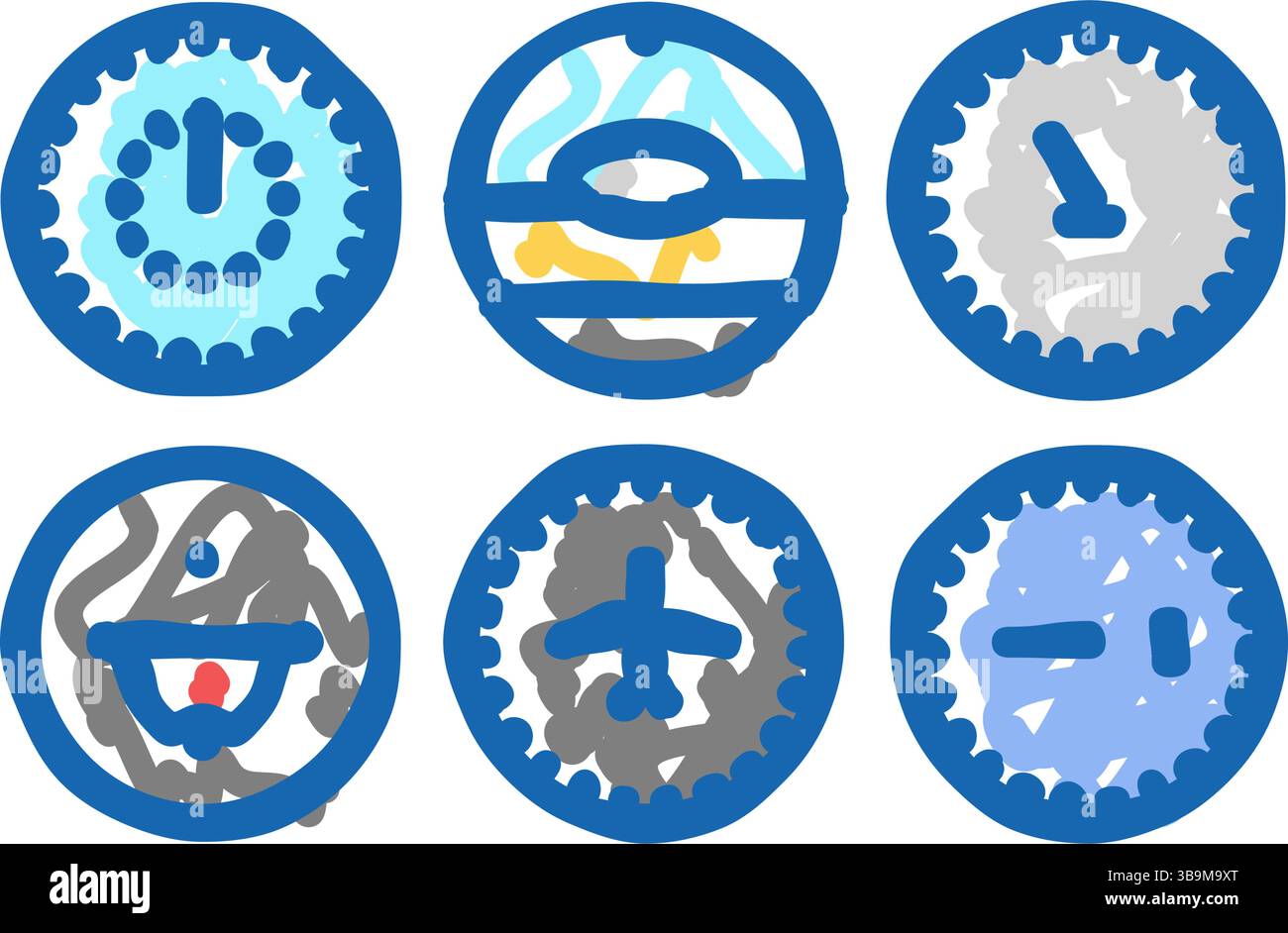 aircraft instrumentation aeronautical engineer icon doodle illustration ...