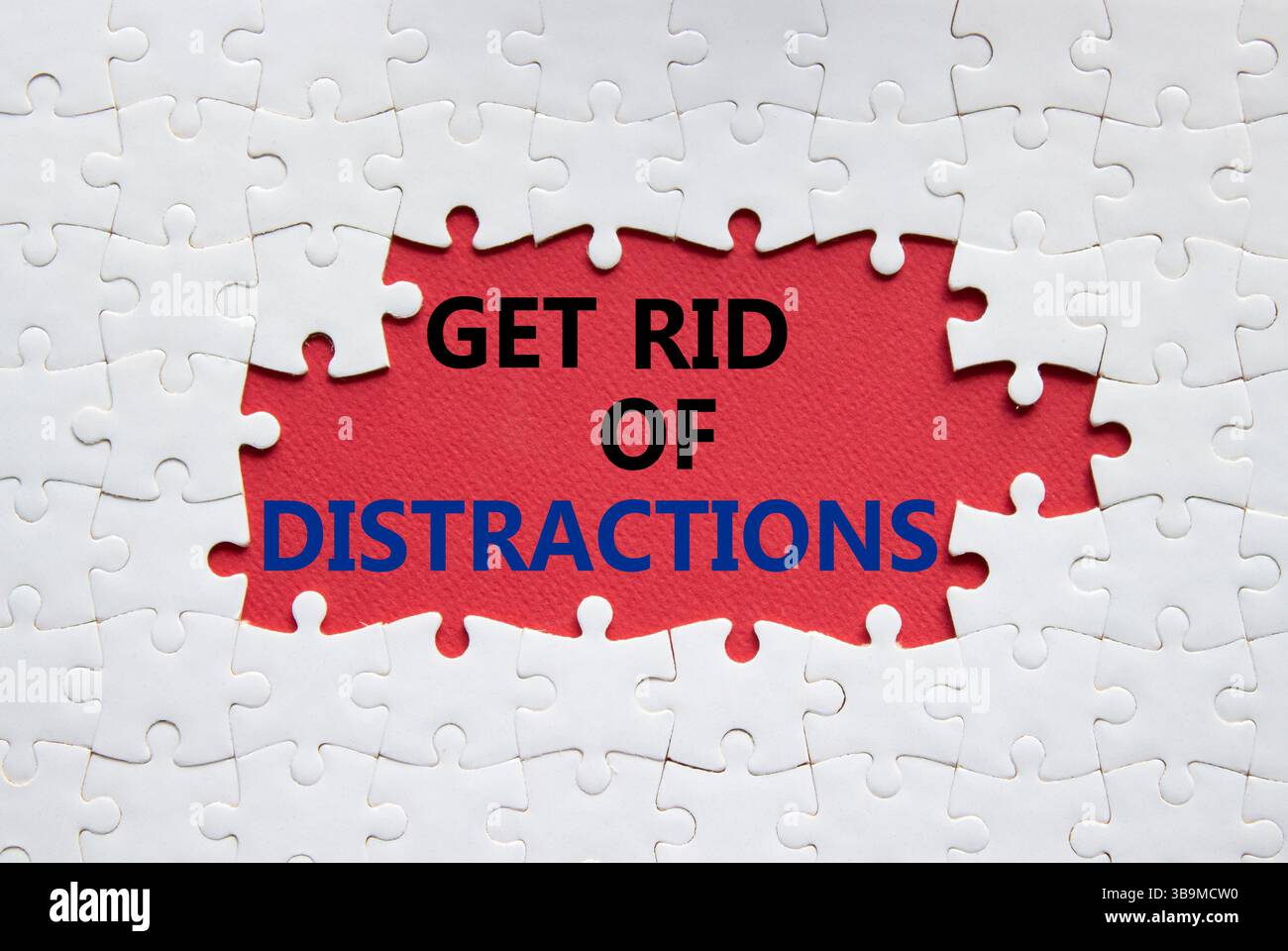 Distractions symbol. Concept word Get rid of Distractions on white ...