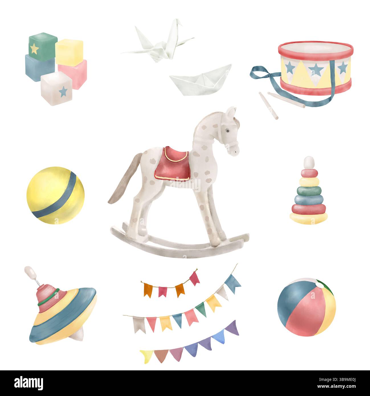 Baby boy toy rocking Cut Out Stock Images & Pictures - Alamy