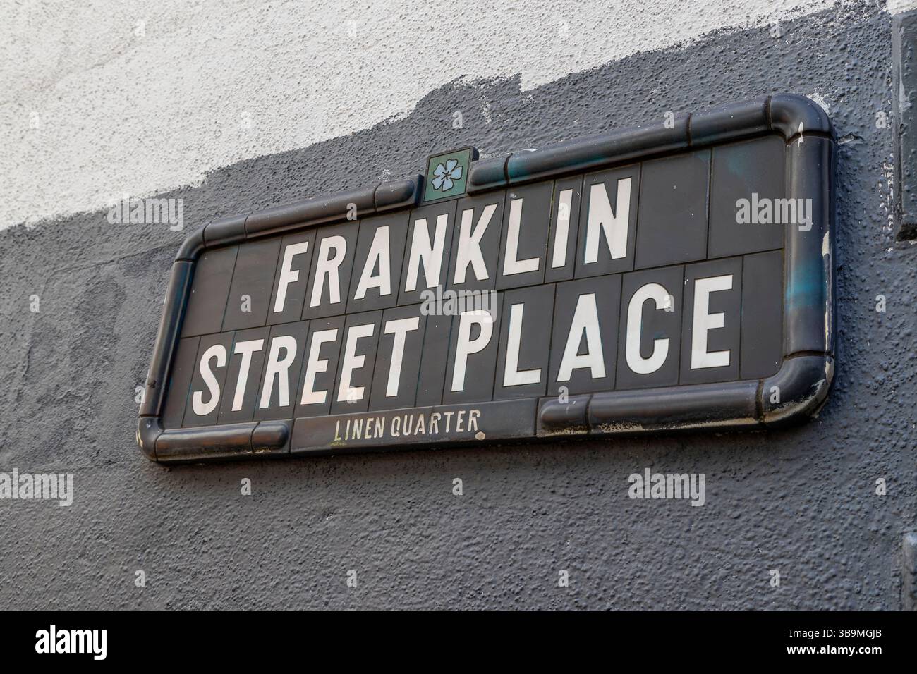 Franklin Street Place street name sign, Belfast Stock Photo - Alamy