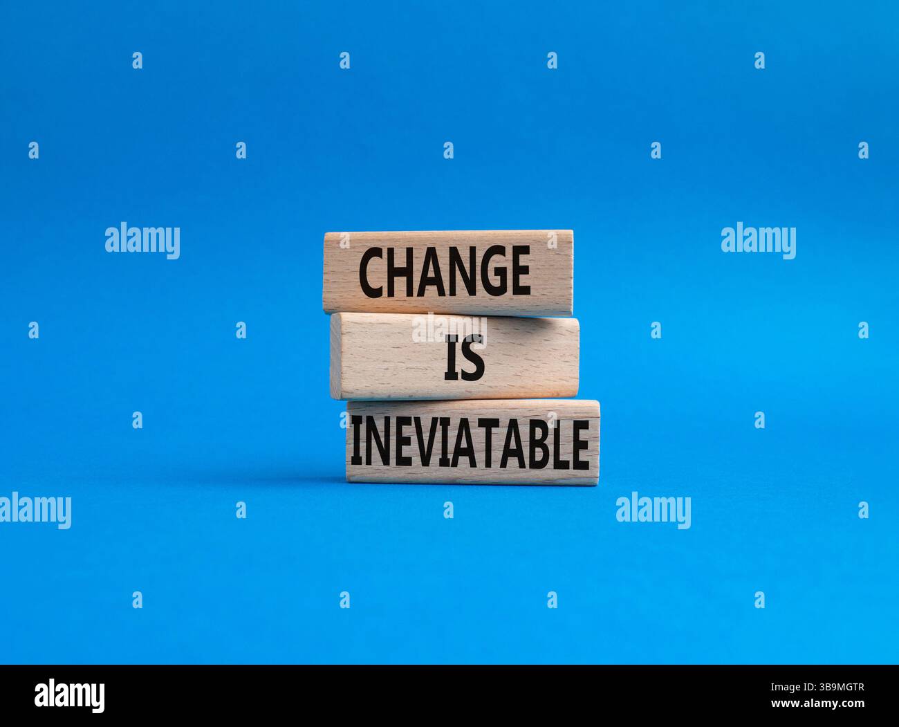 Change is Inevitable symbol. Wooden blocks with words Change is ...