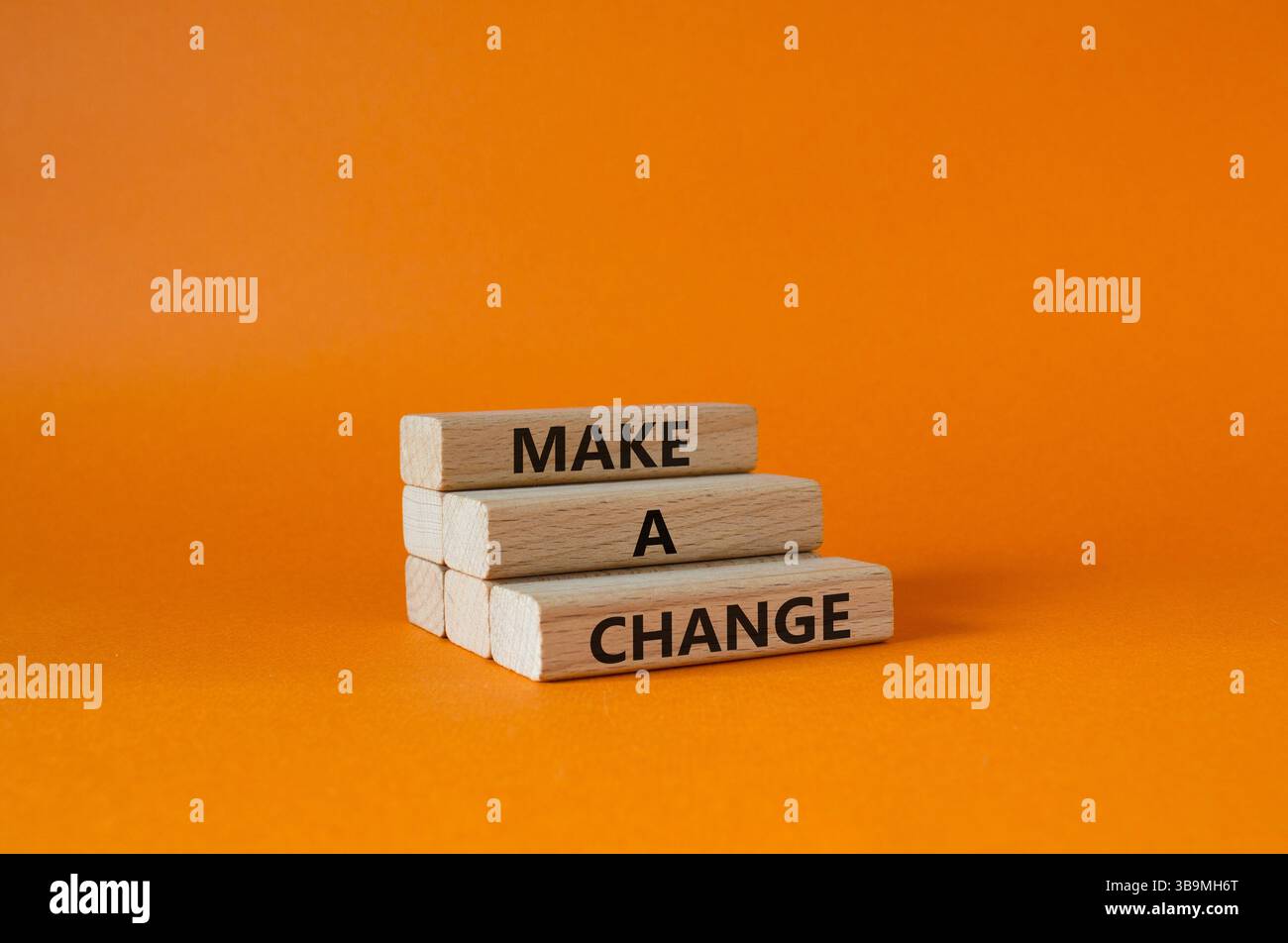 Make a change symbol. Concept words Make a change on wooden blocks ...