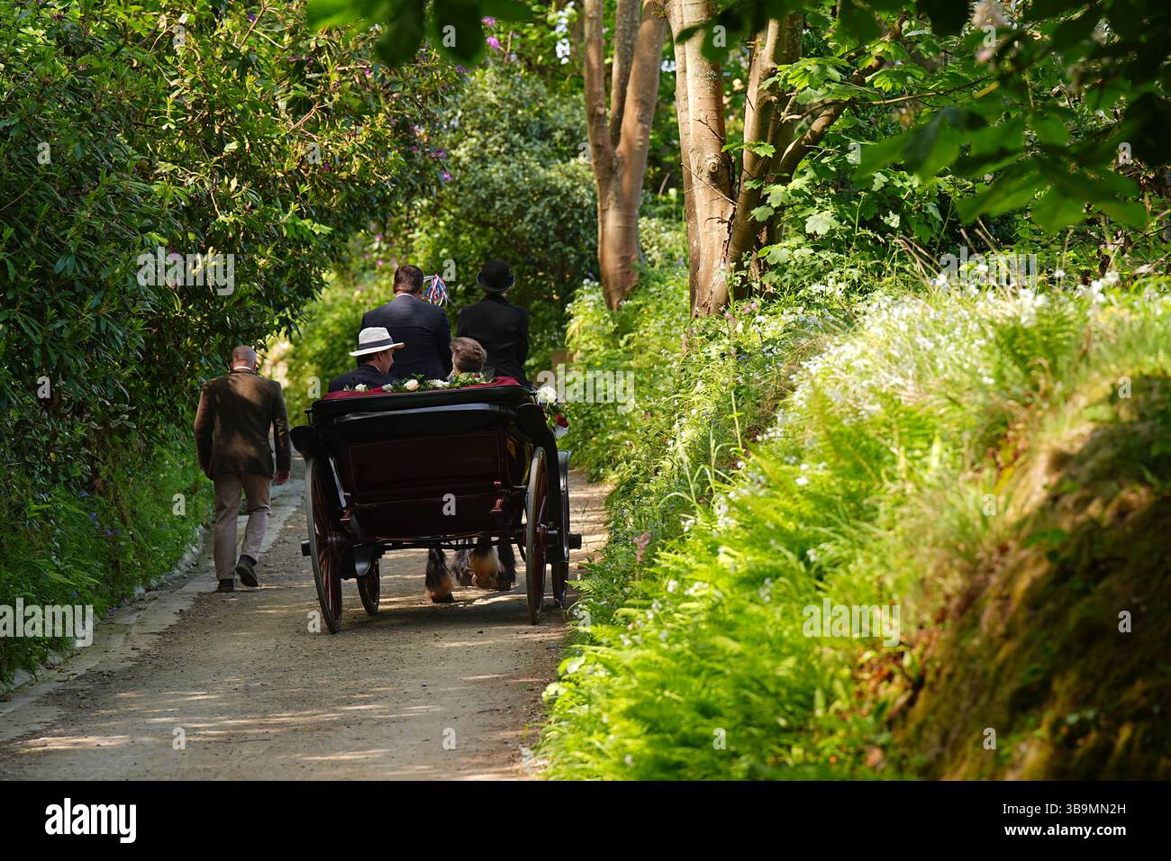 The Princess Royal, accompanied by Vice Admiral Sir Tim Laurence on ...