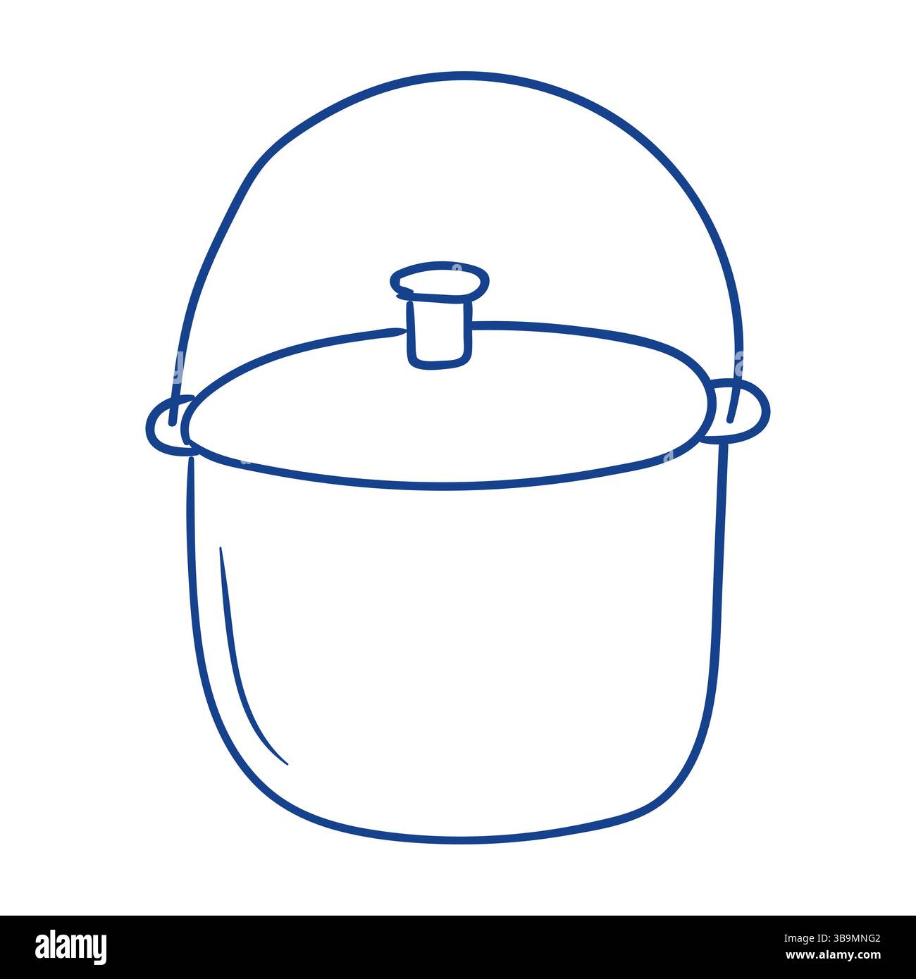 Pot simmering on stove Stock Vector Images - Alamy