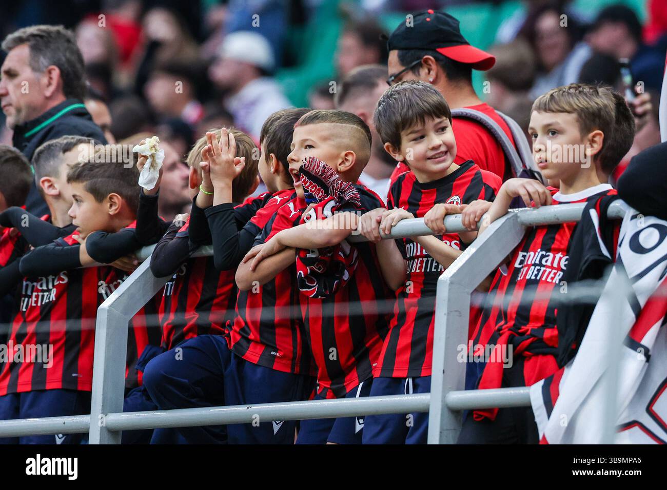 Milan, Italien. 09th May, 2025. AC Milan supporters seen during Serie A ...
