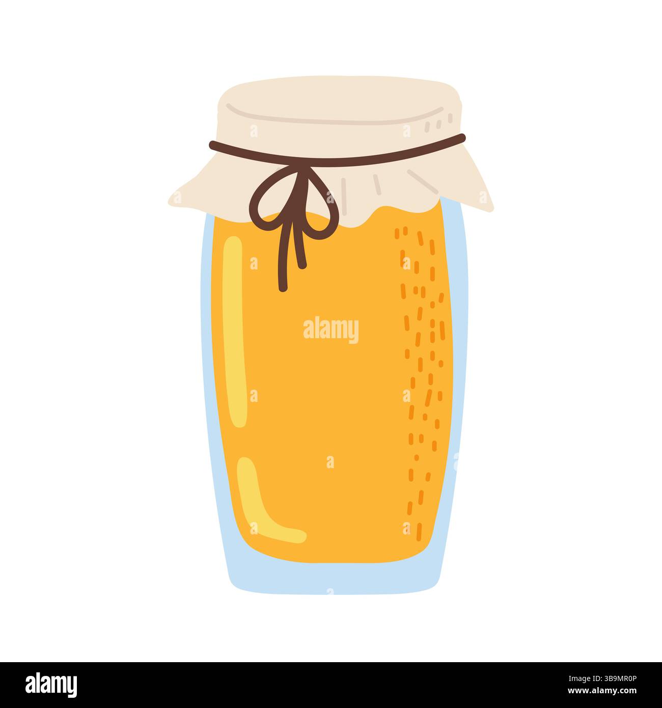 Homemade honey jar with a rustic design placed on a simple background ...