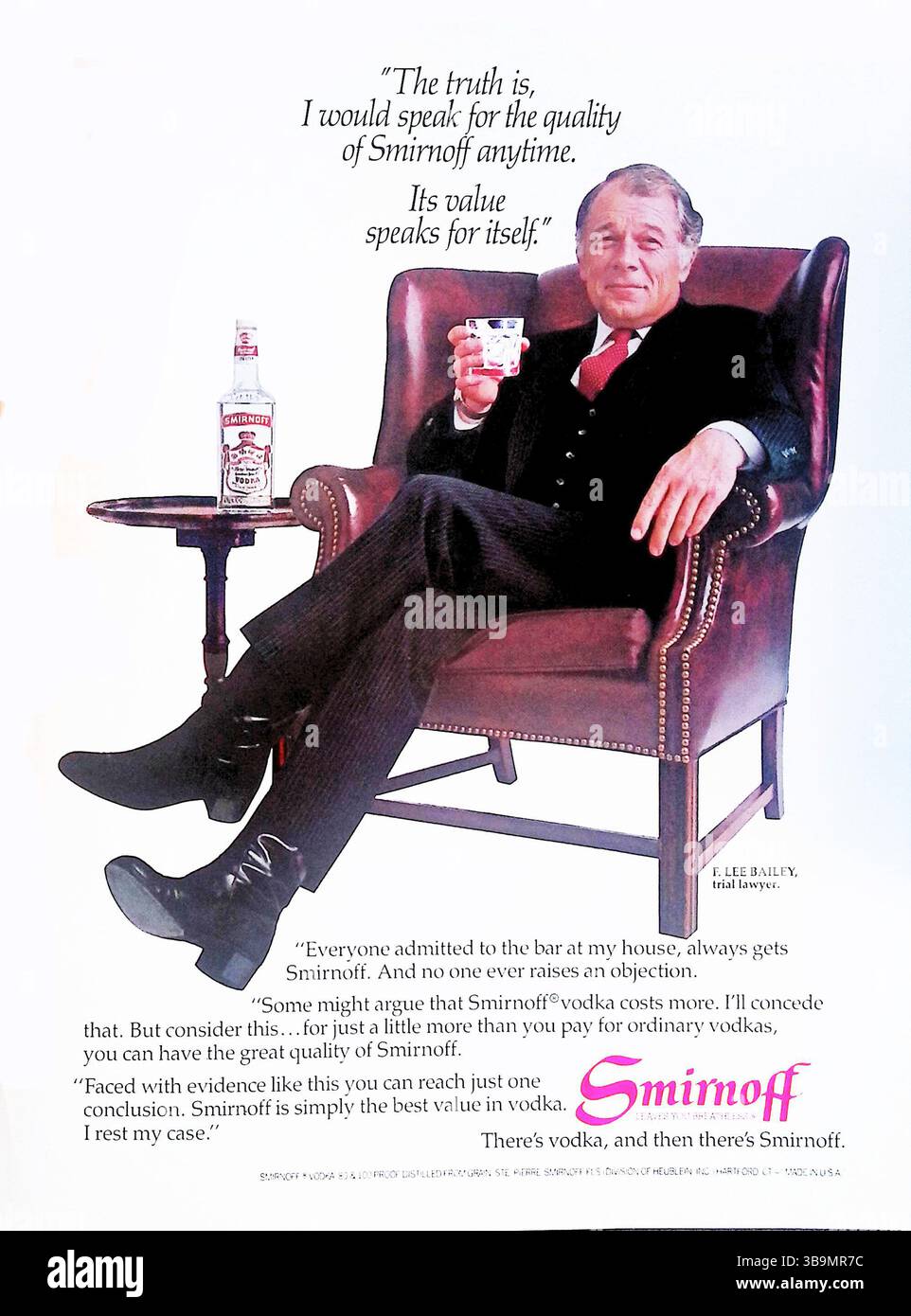 This 1982 Smirnoff ad features famed and controversial trial lawyer F ...