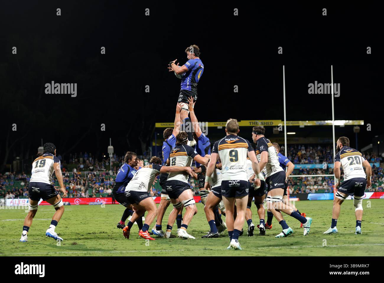 Perth, Australia. 10th May, 2025. Jeremy Williams of the Force wins a ...