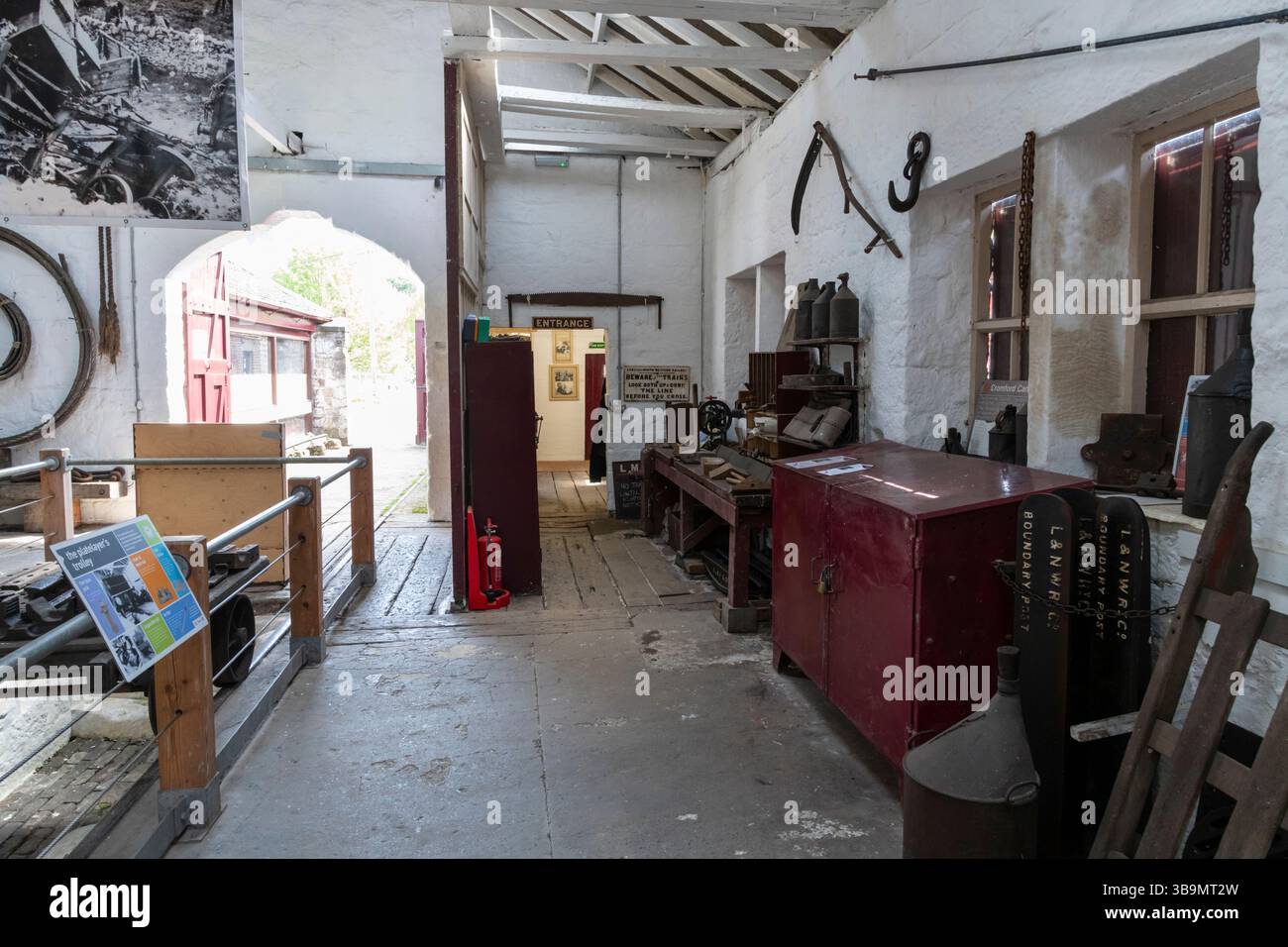 Historic railway workshop now a visitor centre at High Peak Junction ...
