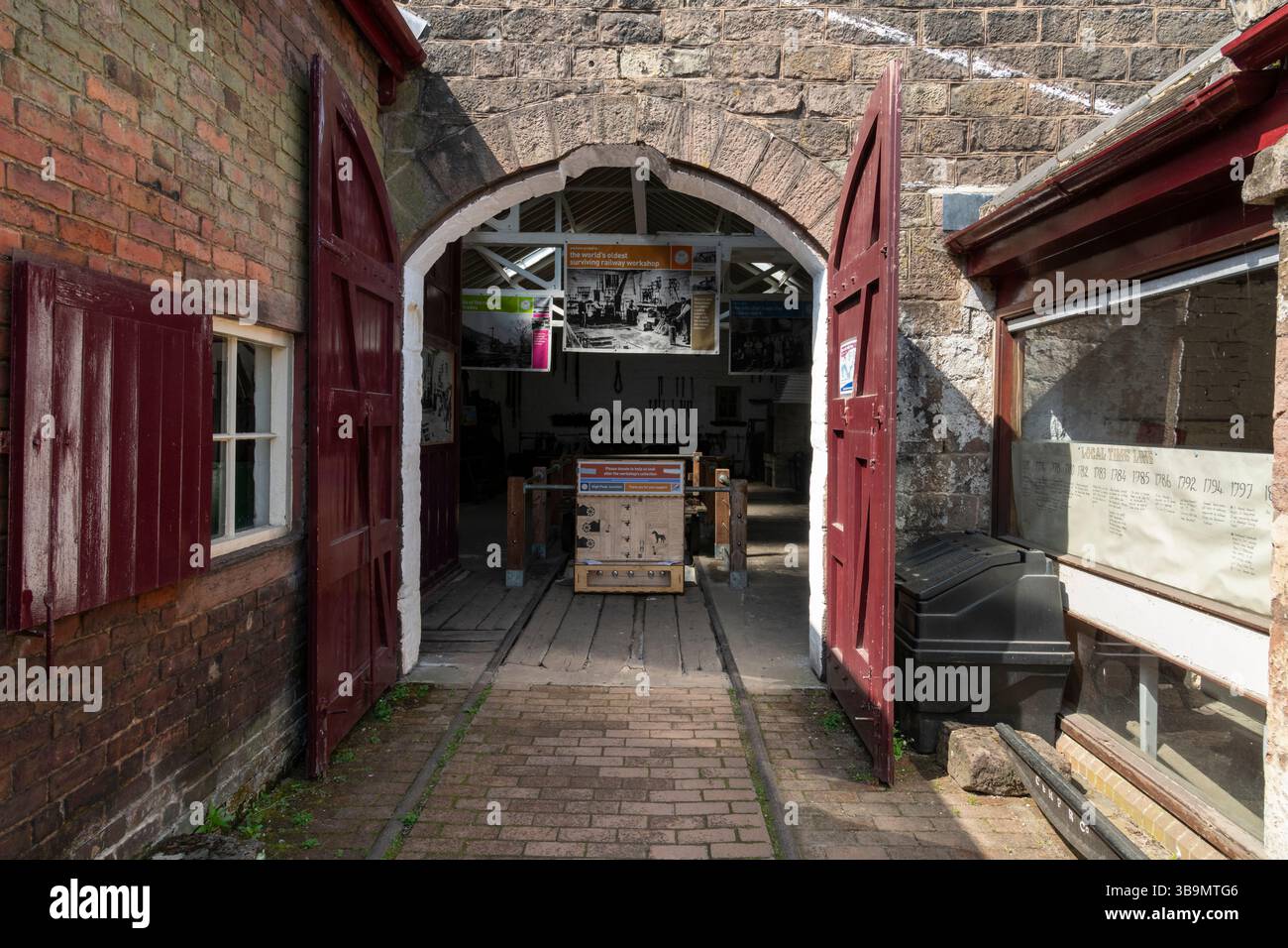Historic railway workshop now a visitor centre at High Peak Junction ...