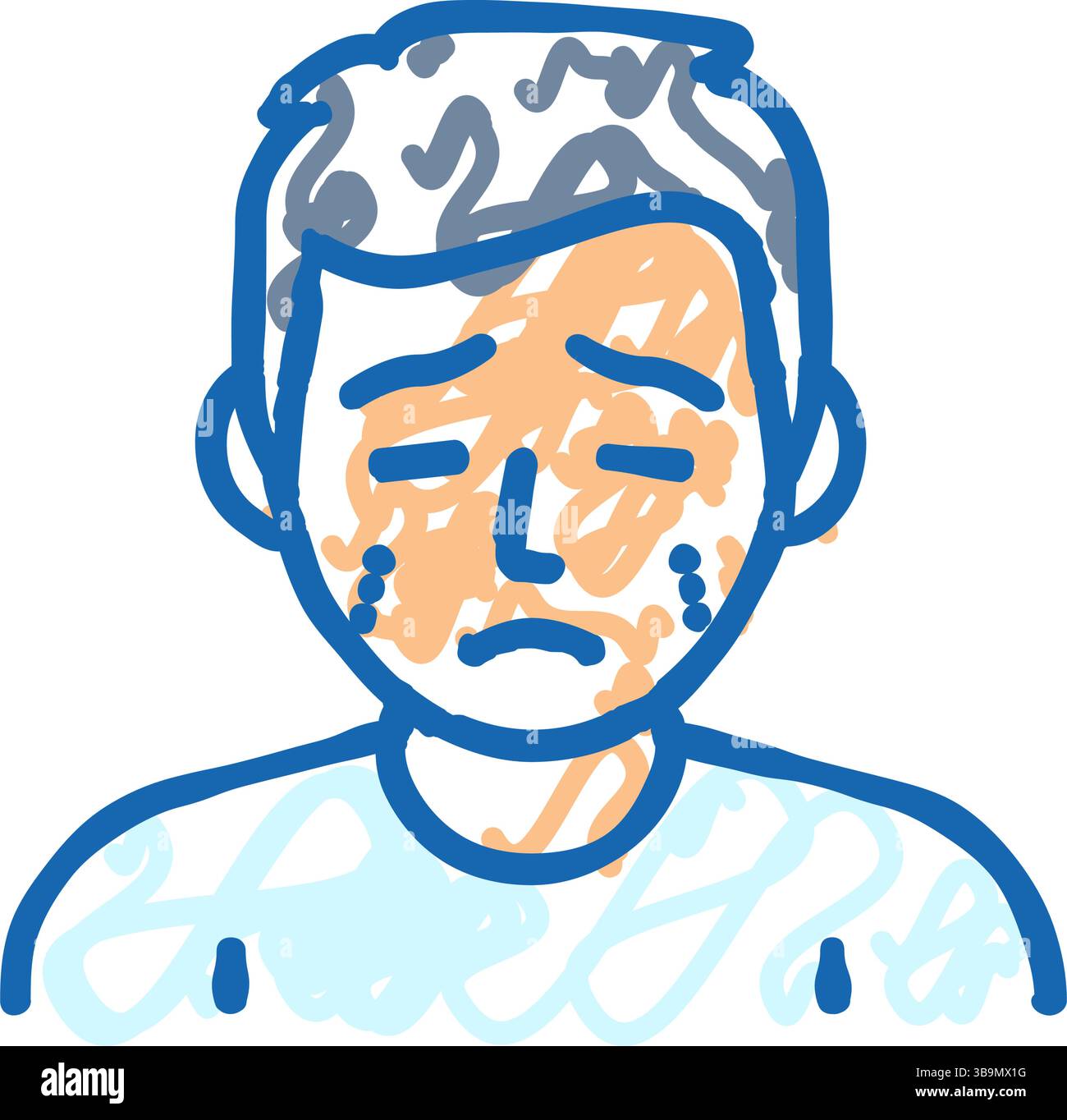 crying kid boy mood icon doodle illustration Stock Vector Image & Art ...