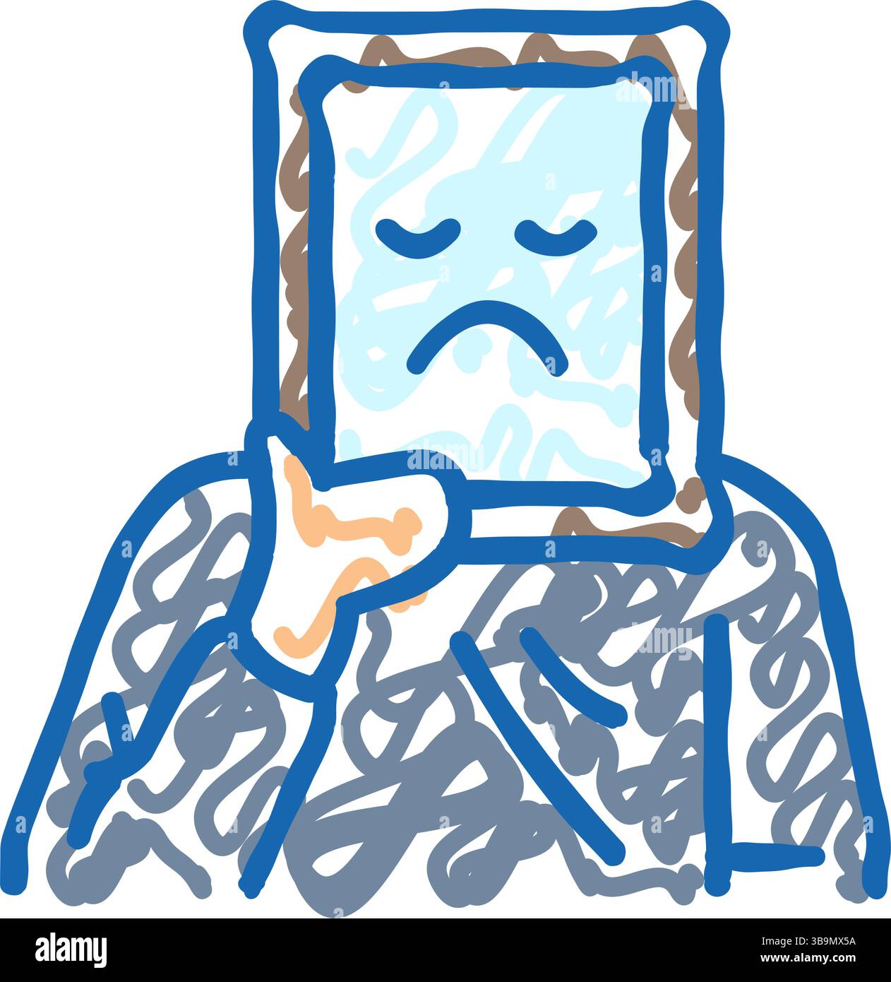 sad person mood icon doodle illustration Stock Vector Image & Art - Alamy