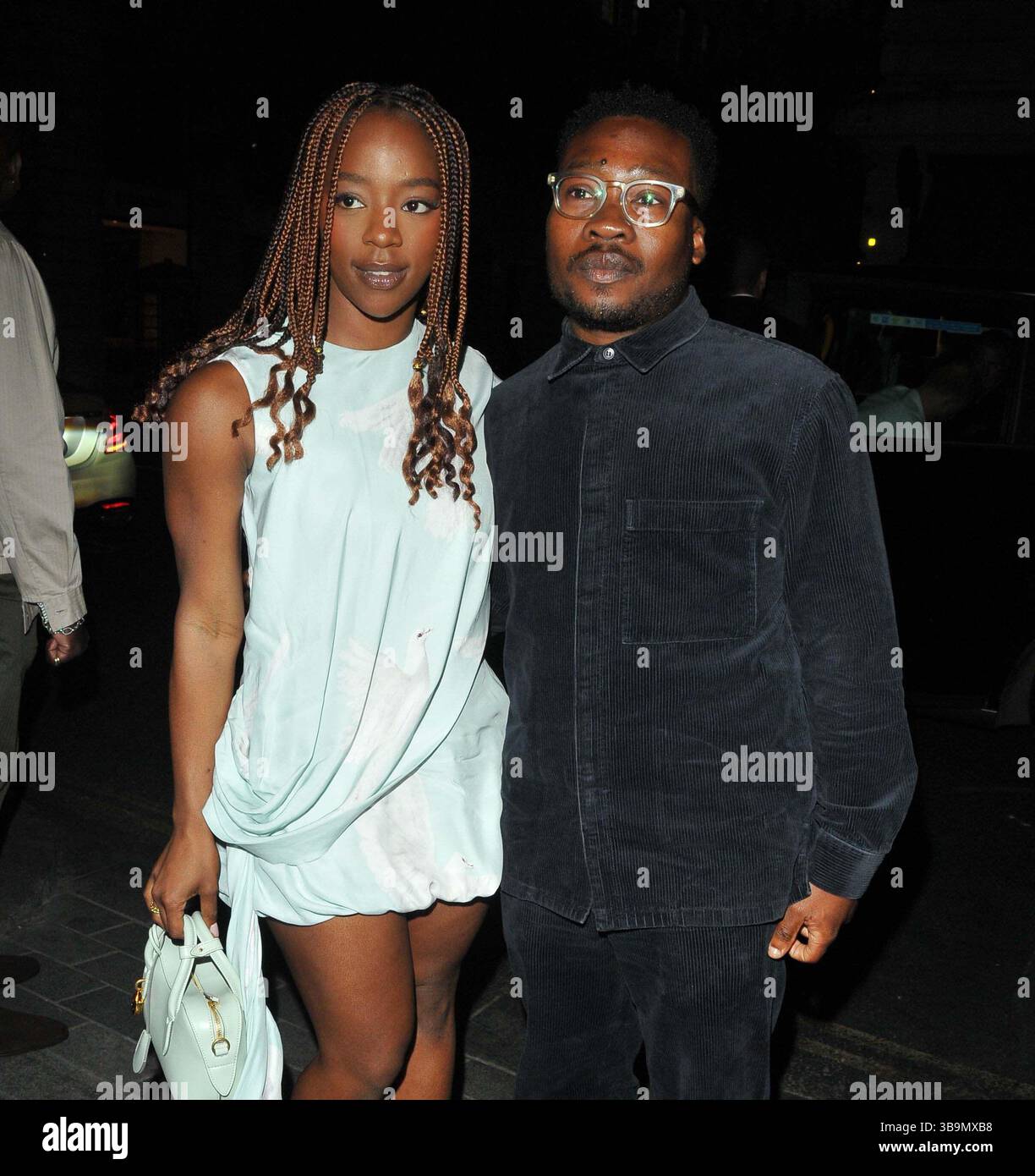 London, UK. 08th May, 2025. Corinna Brown and Fisayo Akinade at the BAFTA TV Awards 2025 Vogue ...
