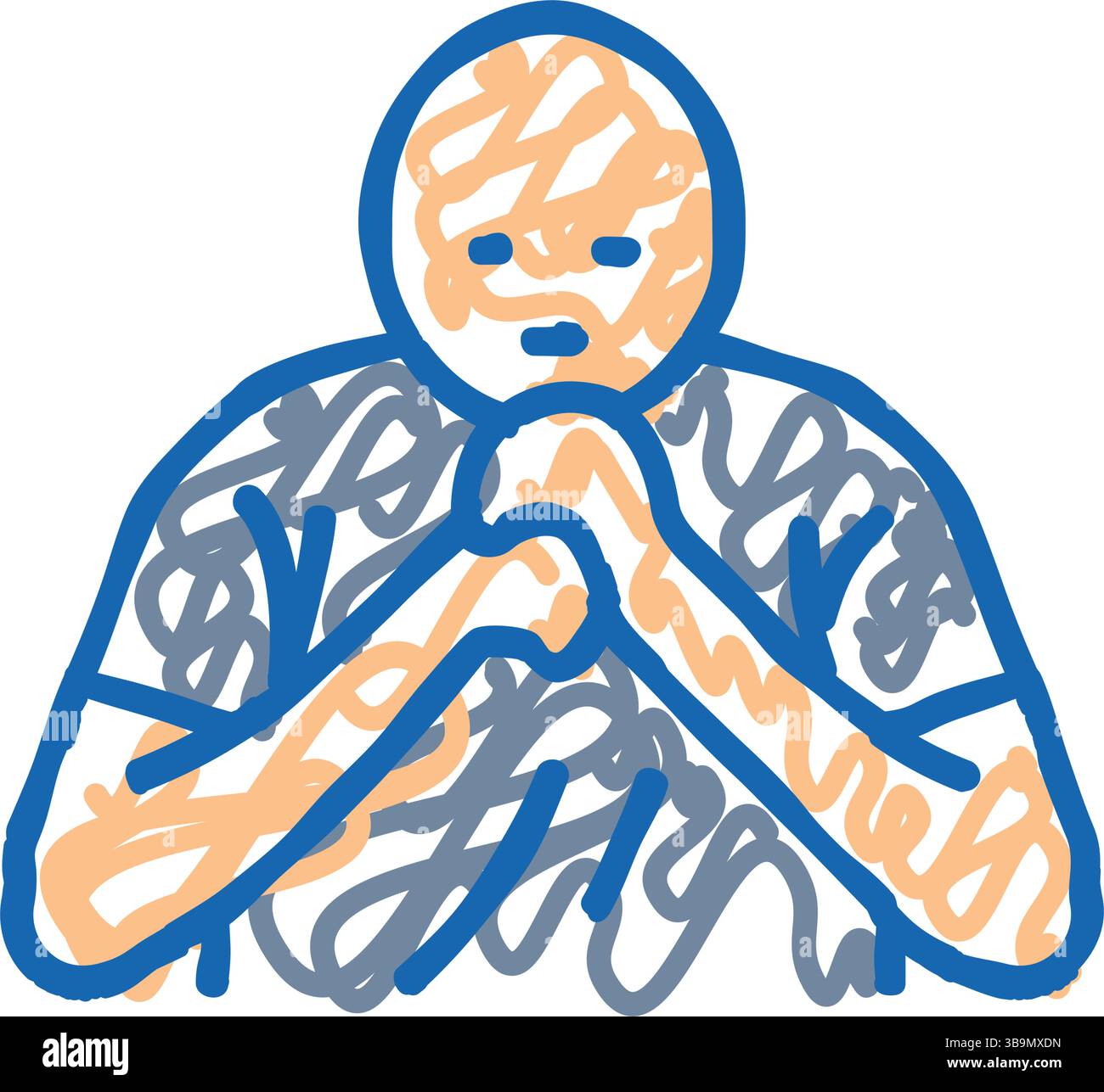sad man mood icon doodle illustration Stock Vector Image & Art - Alamy