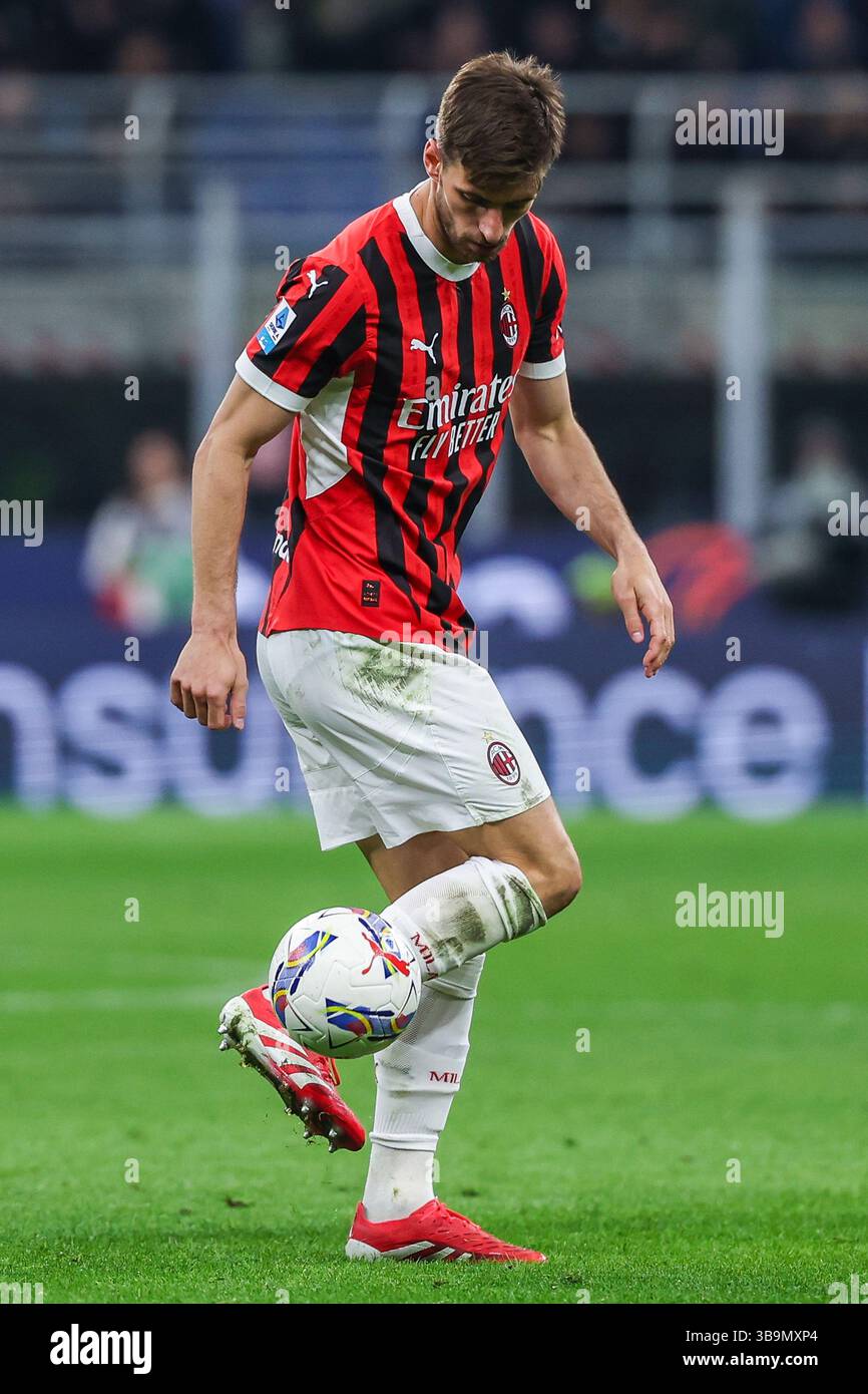 Milan, Italy. 09th May, 2025. Matteo Gabbia of AC Milan seen in action during Serie A 2024/25 ...