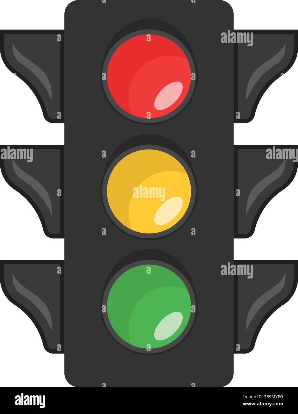 Illuminated stop sign in Stock Vector Images - Alamy