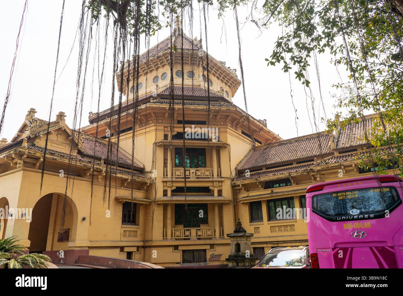 The beautiful architecture of the Hanoi Museum, with its intricate ...