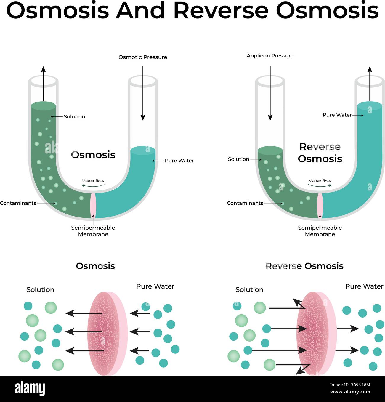 Definitive Guide to Reverse Osmosis Design Vector Illustration Stock ...