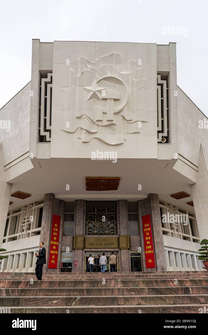The Ho Chi Minh Museum in Vietnam, a prominent building with communist ...
