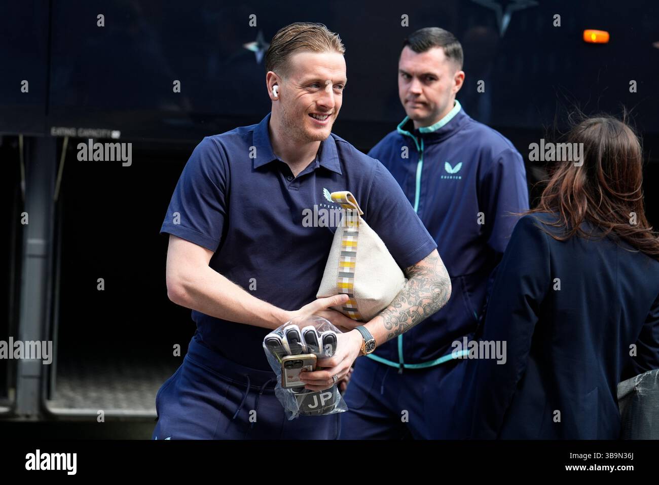Everton goalkeeper Jordan Pickford during the Premier League match at ...