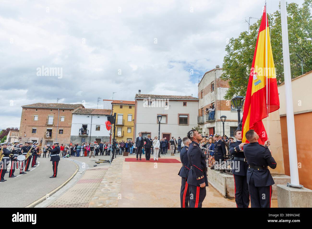 Inauguration of the Plaza de La Armada, on May 10, 2025, in Hervías, La ...