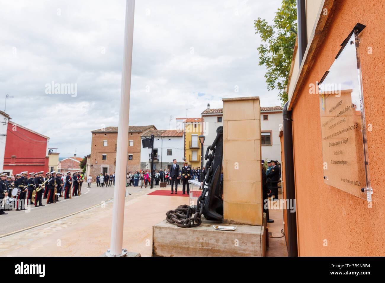 Inauguration of the Plaza de La Armada, on May 10, 2025, in Hervías, La ...